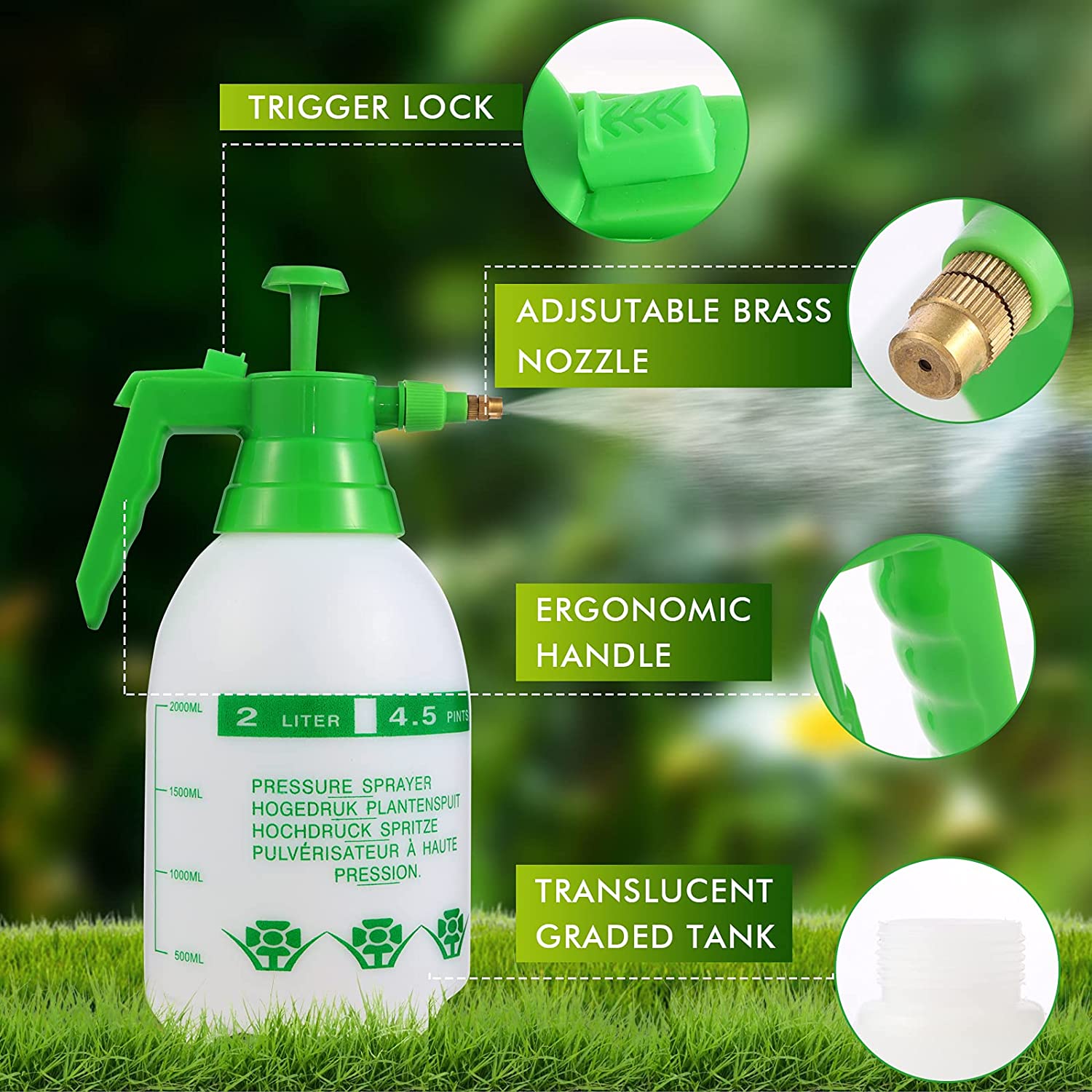 Pressure Sprayer Bottle 2L – Vedonic